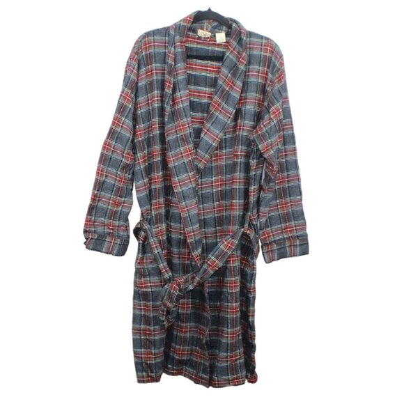 L.L. Bean | Jackets & Coats | Ll Bean Scotch Plaid Flannel Robe Tie ...